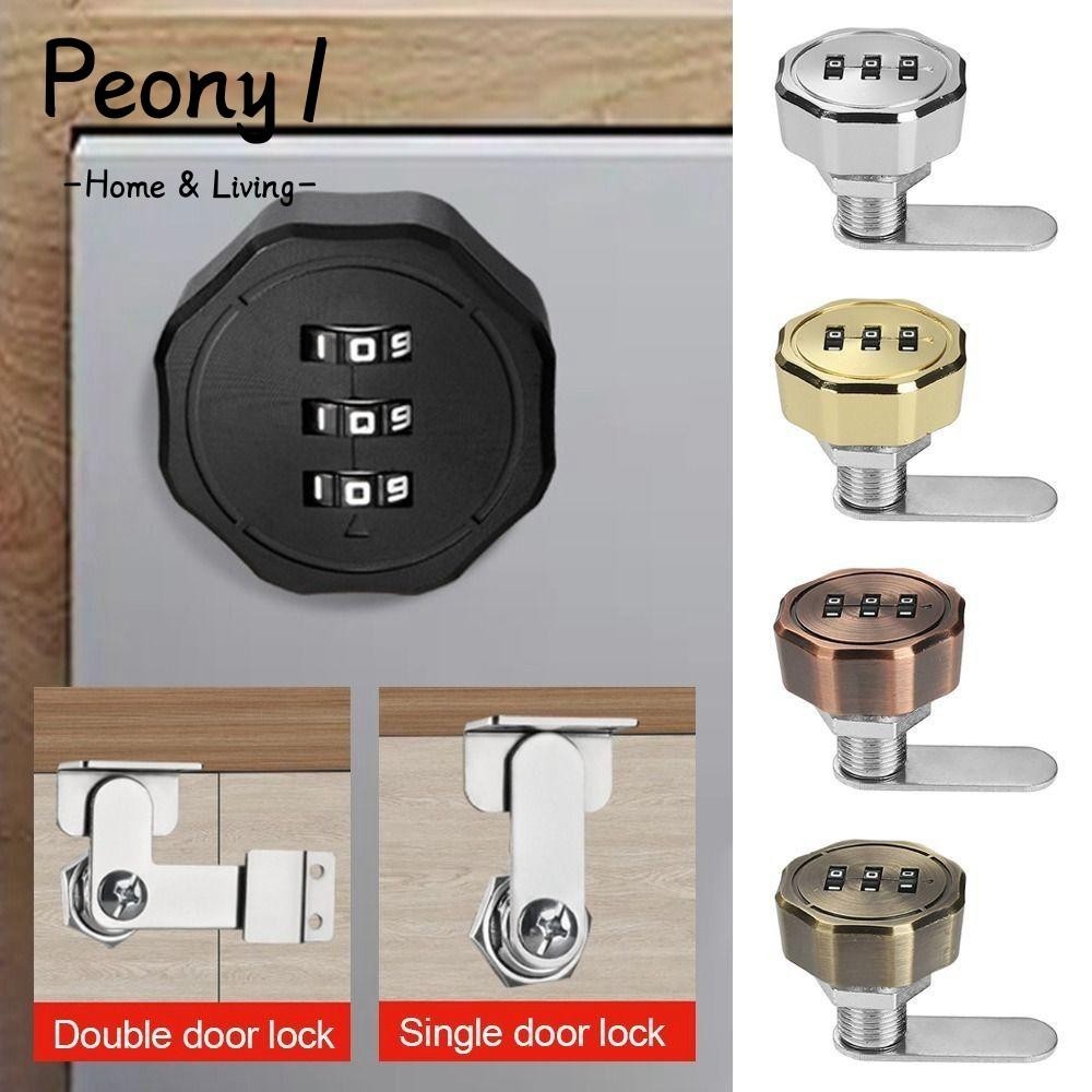 PEONY1 Password Lock, Zinc Alloy 3 Digital Code Combination Lock, Anti ...