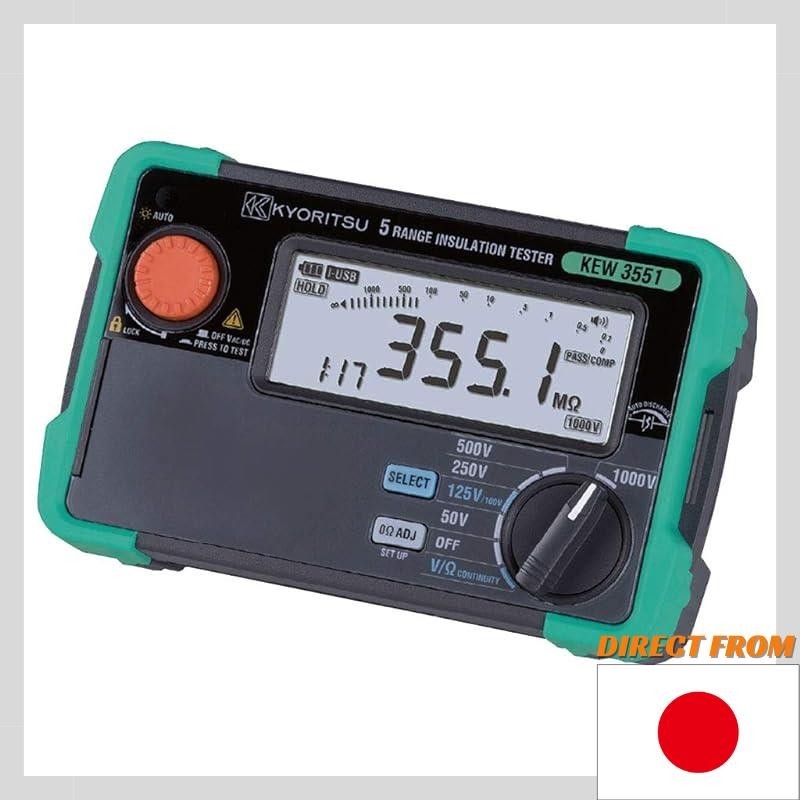 KYORITSU 6 Range Insulation Tester KEW3551 (50V/100V/125V/250V/500V ...