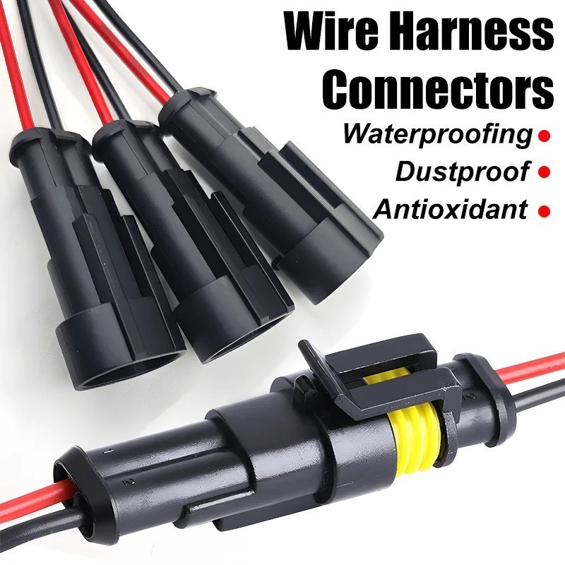 2 Pin Way Electrical Connector - Car Wire Cable - Waterproof, High ...