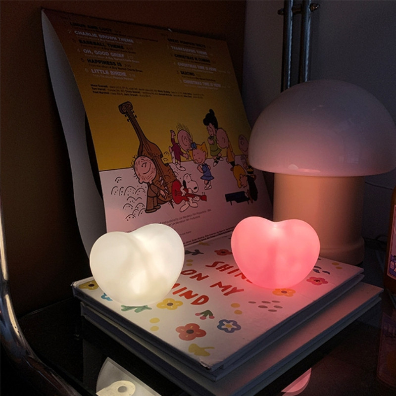 Creative heart-shaped night lamp table lamp, romantic Valentine's Day ...