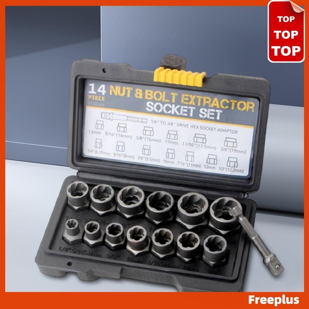 14 Pieces Bolt Extractor Tool Set Damaged Bolt Nut Remover Extractor ...