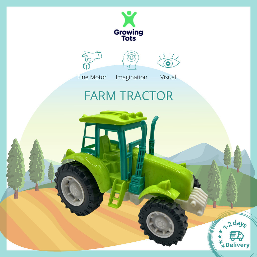 Bioplastic Farm Tractor for Toddler Kids Children Mainan Budak Lelaki ...