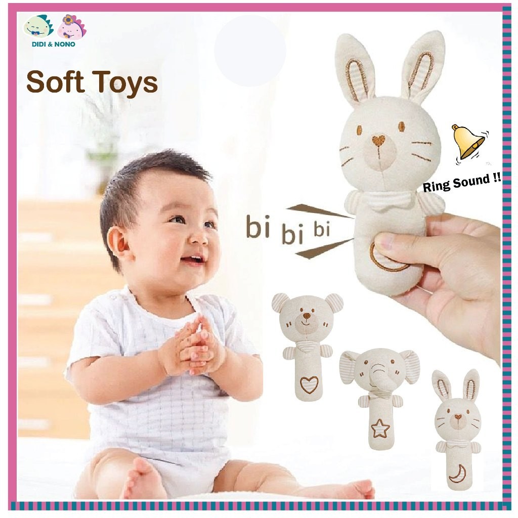 Newborn Toys Mainan Cute Girl Boy Rattle Beep Mainan Bayi Organic ...