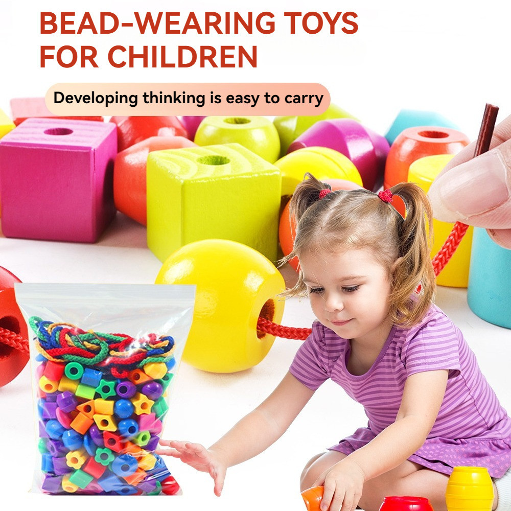 60Pcs Montessori Threading Toy for Kid - Fine Motor Skill Activity ...