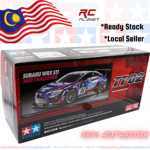 TAMIYA 58645A 1/10 RC Subaru WRX STI NBR Challenge TT-02 No ESC, Motor ...