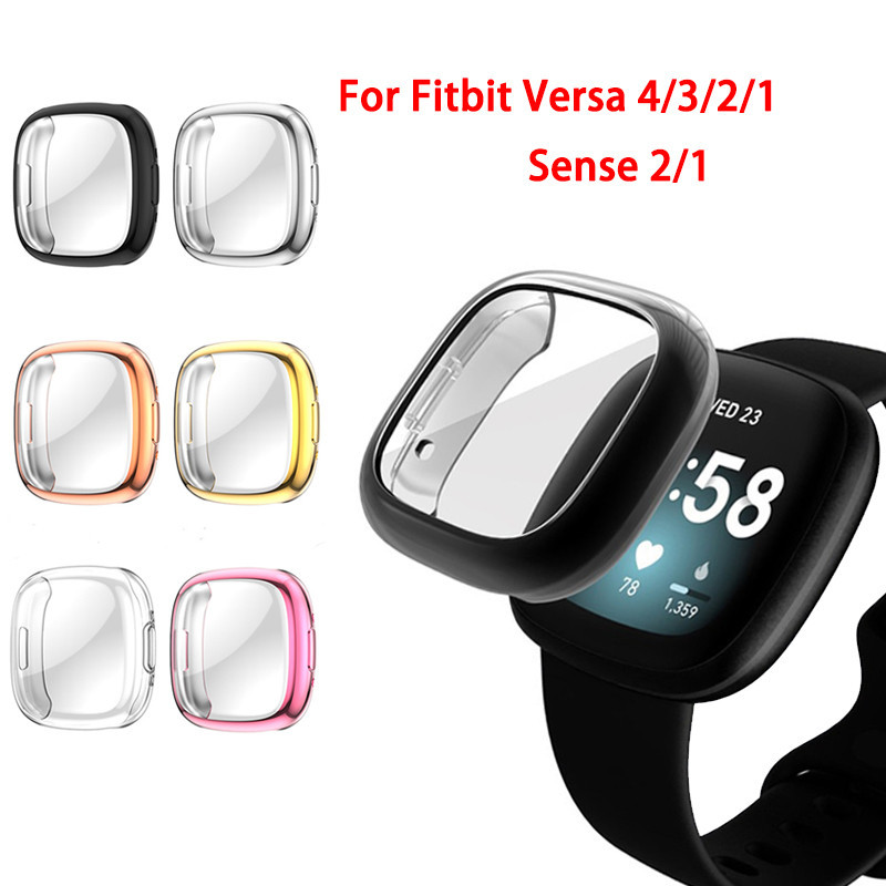 Soft TPU Watch Cover Protective Shell For Fitbit Versa 4 3 2 1 Sense 2 ...