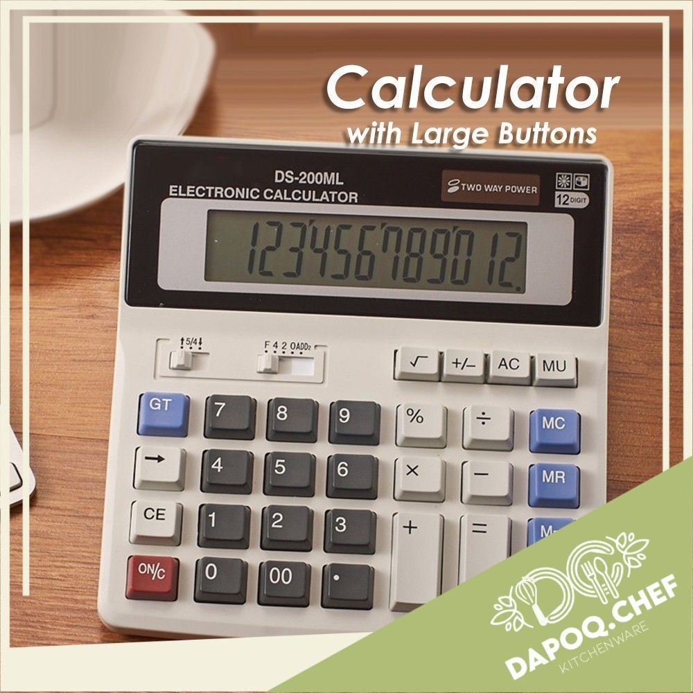 DC Kalkulator Besar 12 Digit Skrin Digital Large LCD Calculator ...
