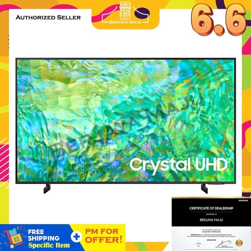Samsung 65" Crystal UHD 4K Smart LED TV UA65CU8000KXXM | Shopee Malaysia