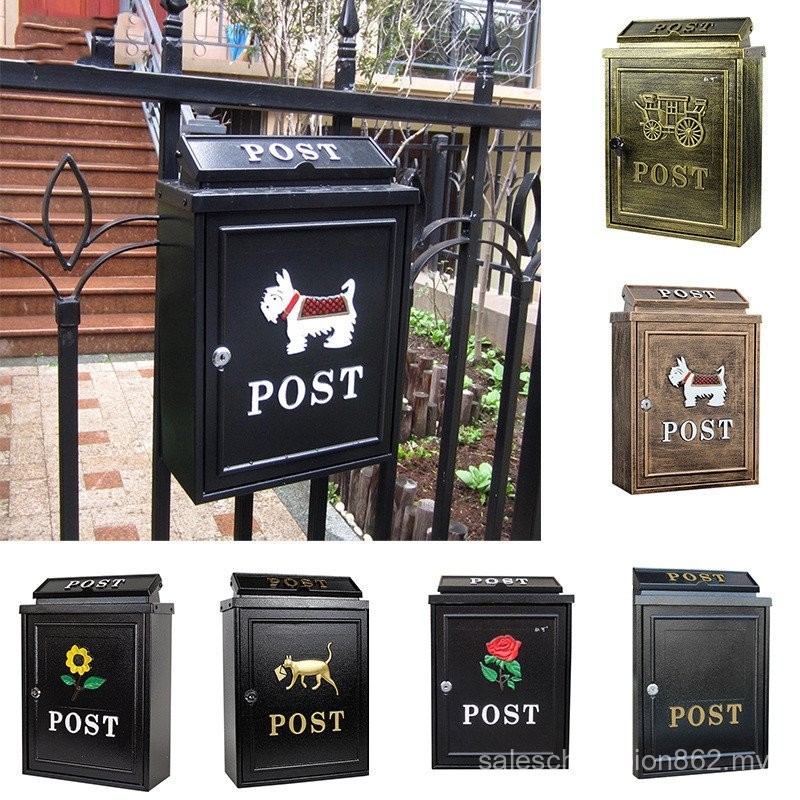 Aluminium Alloy Mailbox Wall Mounted Outdoor Rainproof Metal Letter ...