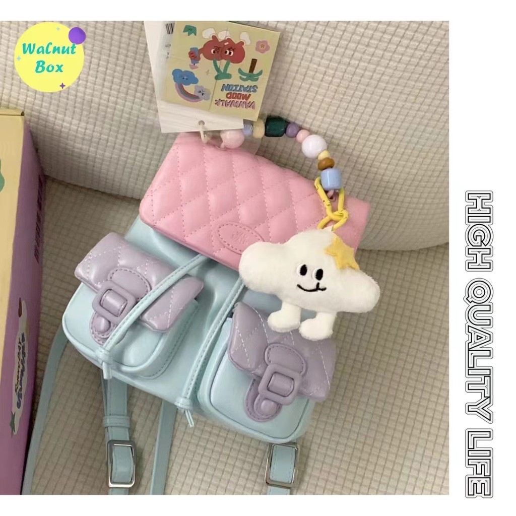 Japanese Cute Girl Macaron Backpack Light All-Match Lazy Style Small ...