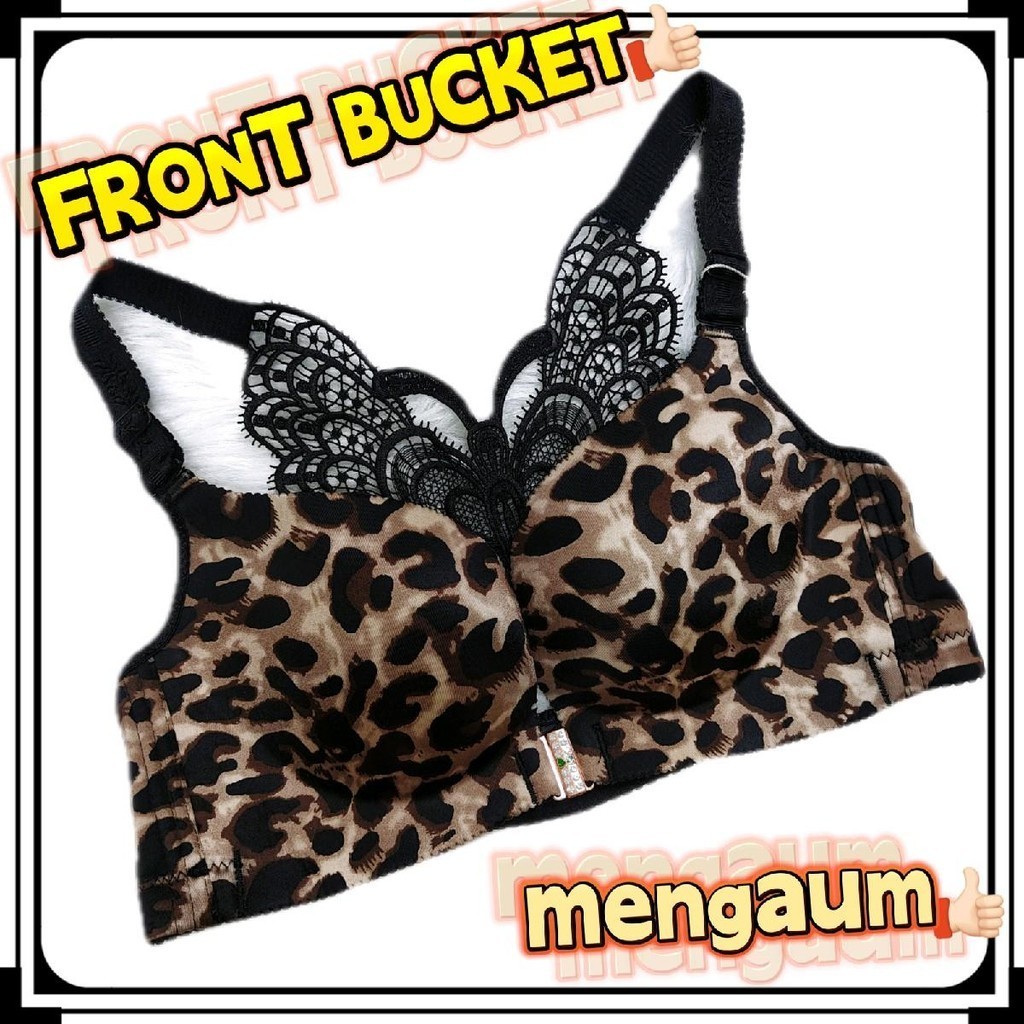 leopard bra wireless baju PLUS SAIZ bra pvc,super big, soft smooth baju ...
