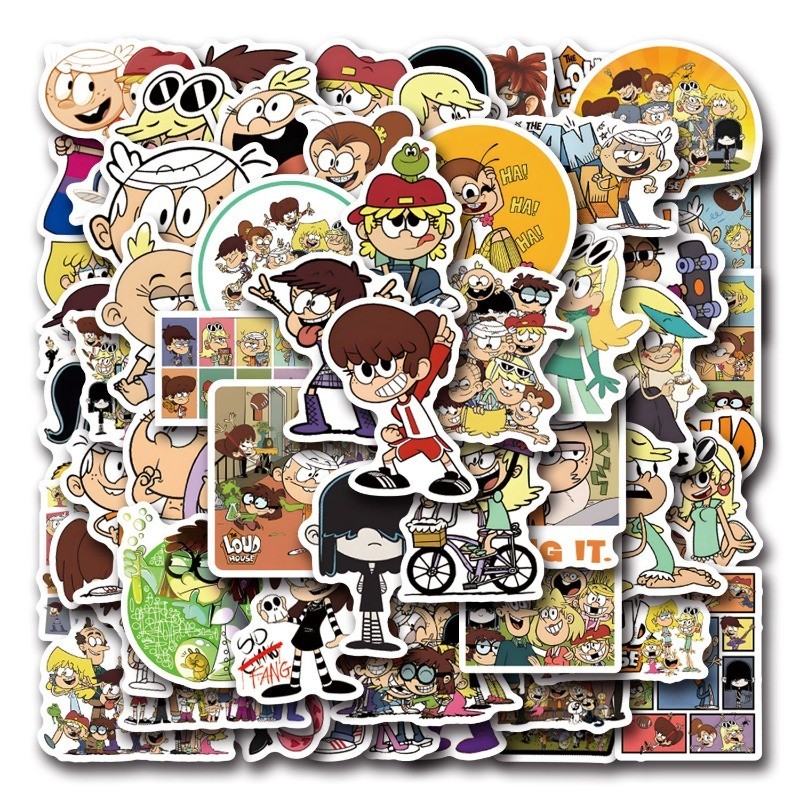 55Pcs/Set The Loud House Stickers Waterproof Stickers Decal for Toys ...