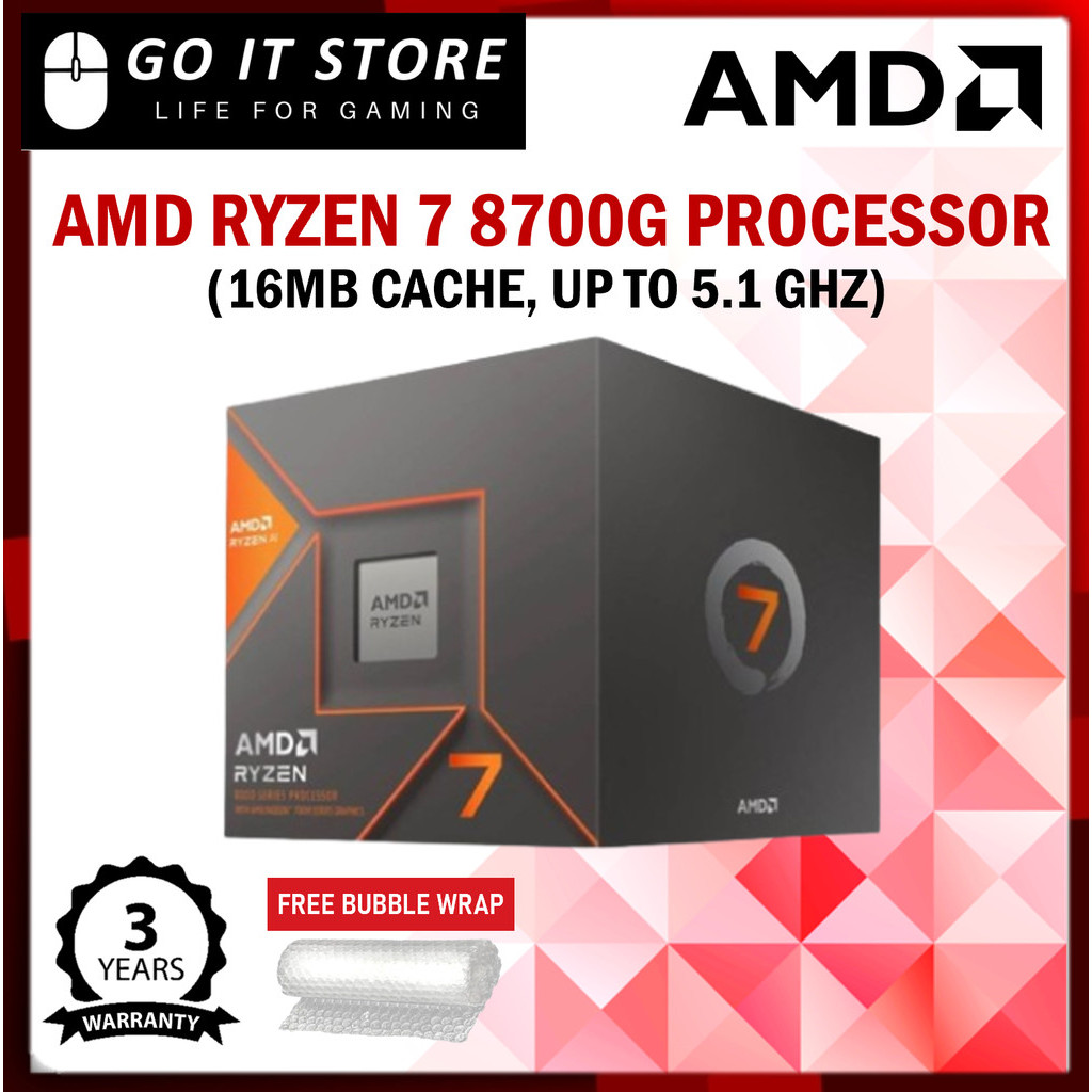 AMD RYZEN 7 8700G AM5 Processor (8 Cores 16 Threads) | Shopee Malaysia