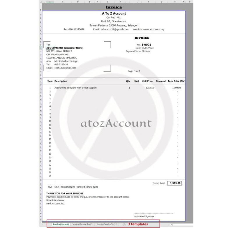 JGD [Ms Excel] SOA+Invoice+DO+Quotation+Purchase Order+Credit Note ...