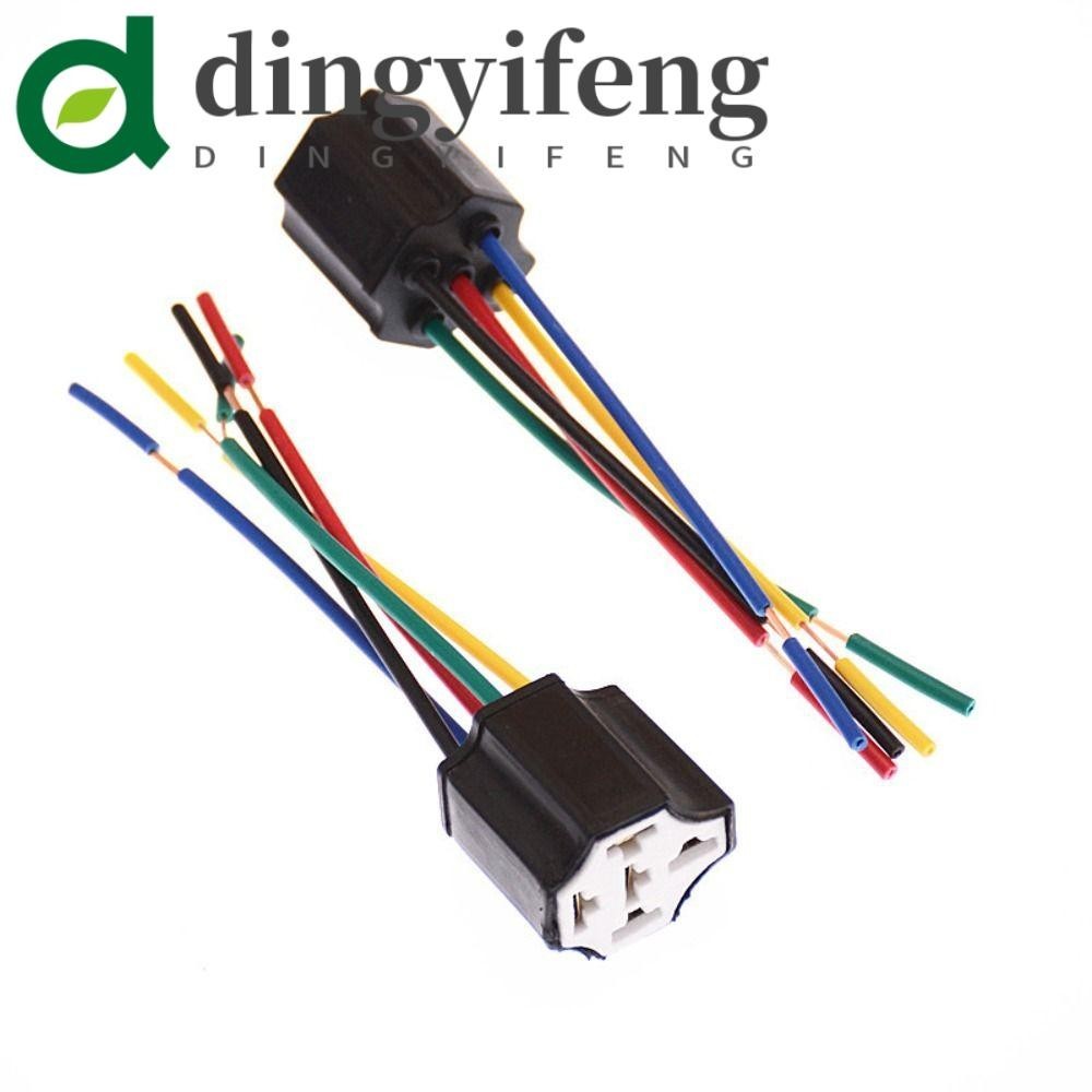 DINGYIFENG 5 Pins Auto Relay Socket, Ceramic 5 hole Car Relay Holder ...