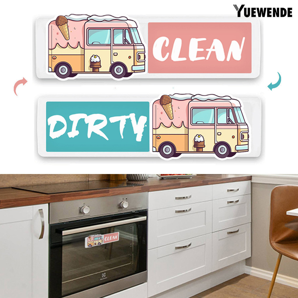 [YUE]Sticker Dishwasher Clean Dirty Sign Strong Universal Clean ...