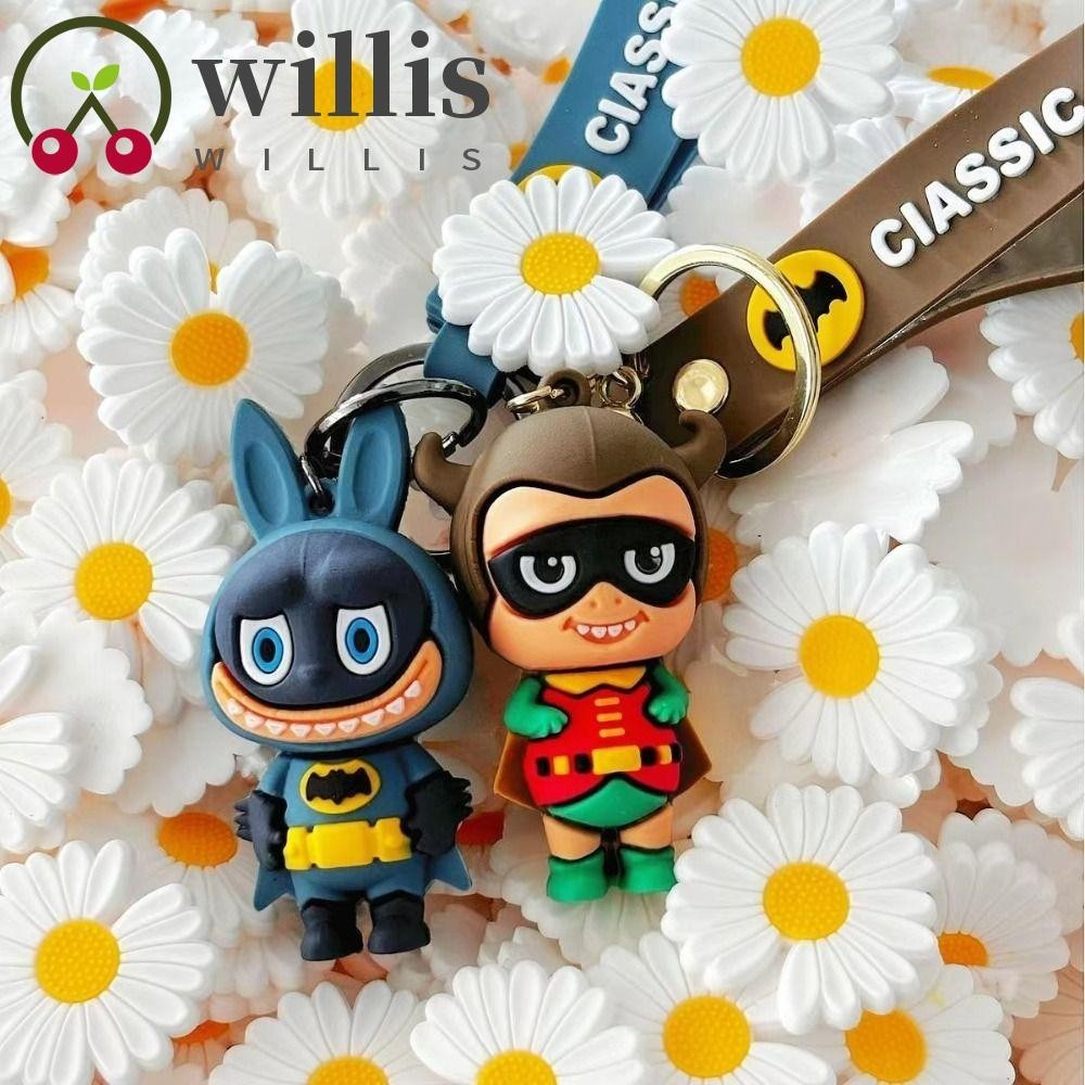 WILLIS Labubu Key Ring, Kawaii Anime Labubu Key Chain, Cute Silicone ...