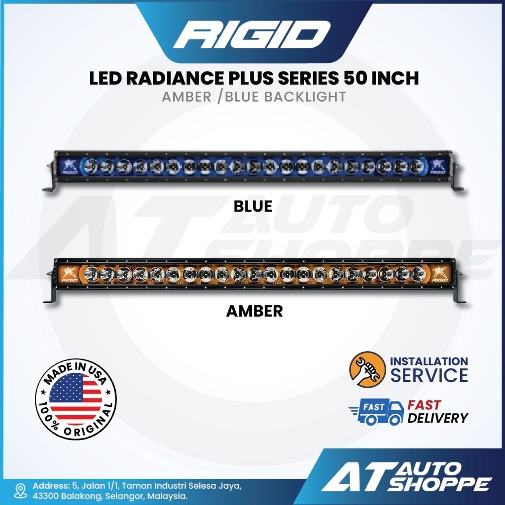 Rigid Industries 50 Inch Radiance Plus LED Light Bar - Amber /Blue ...
