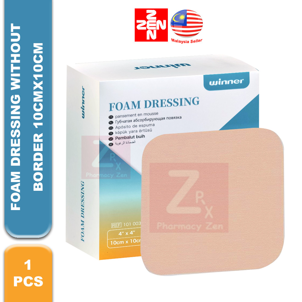 [1 PC] Winner Foam Dressing Without Border 10cmx10cm (1PC)(101003 ...