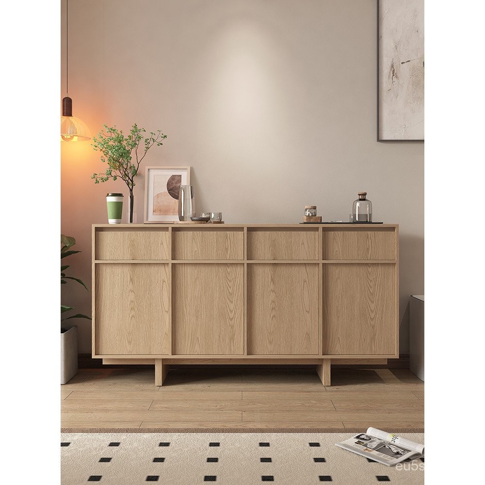 Kabinet Sideboard Gaya Vintage Kabinet Teh Gaya Wabi-Sabi Retro Walnut Hitam Kayu Pepejal ...