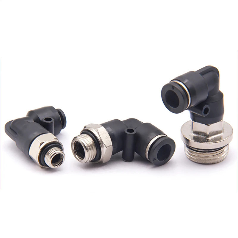 Black PL-G Thread Pneumatic Quick Connector, Male Thread G1/4", 1/8", 3 ...