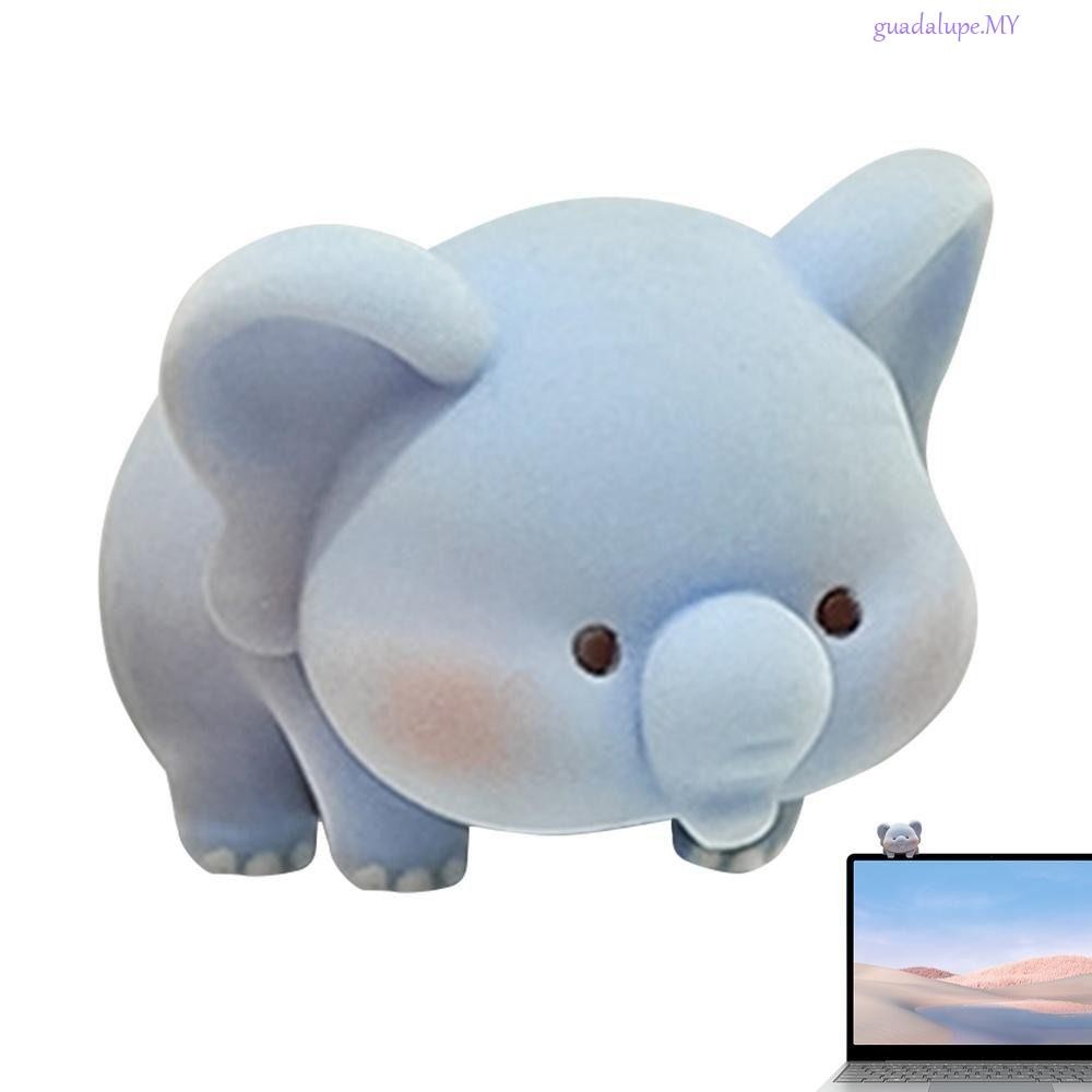 GUADALUPE Computer Monitor Decoration, Flocking Panda Dog Screen Animal ...