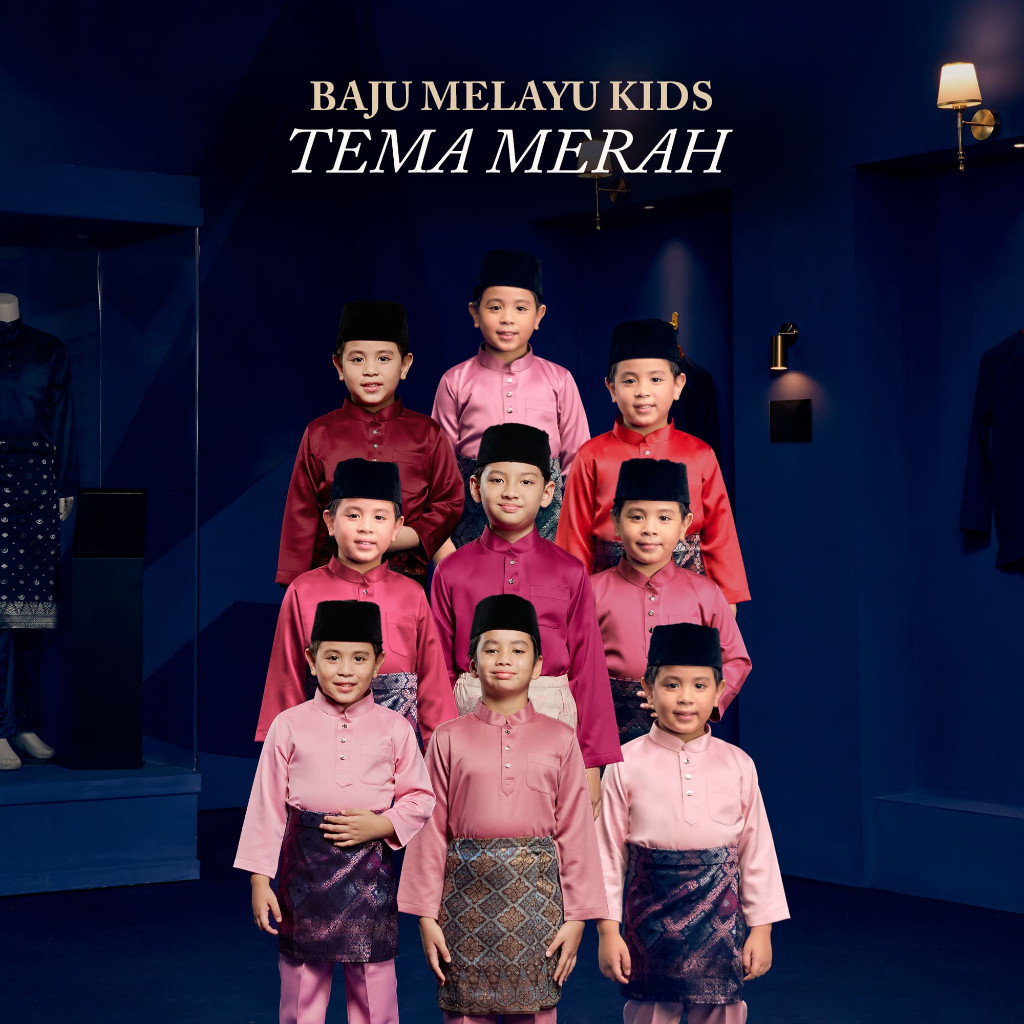 Tema Merah / Pink - Baju Melayu Kids Bulan Bintang HQ 2025 (NEW ...