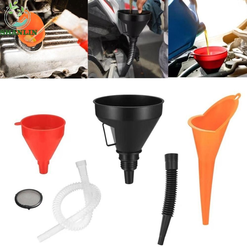 SHANLIN Multi-caliber Fuel Filling Funnel, Long Mouth Funnel Extension ...