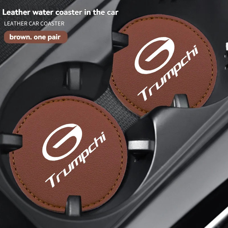 2Pcs Car Coaster Mats Water Cup Bottle Anti-slip Pads For GAC Trumpchi GS GS3 GS4 GS7 GS8 GM8 ...