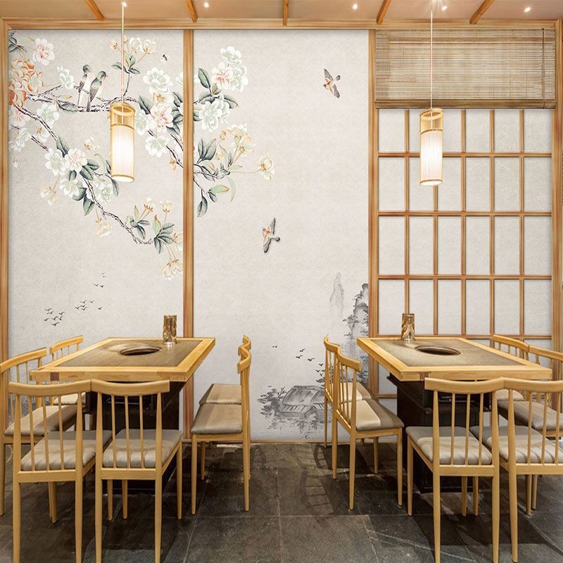 Custom wallpaper mural Japanese ukiyo-e and wind script wallpaper ...