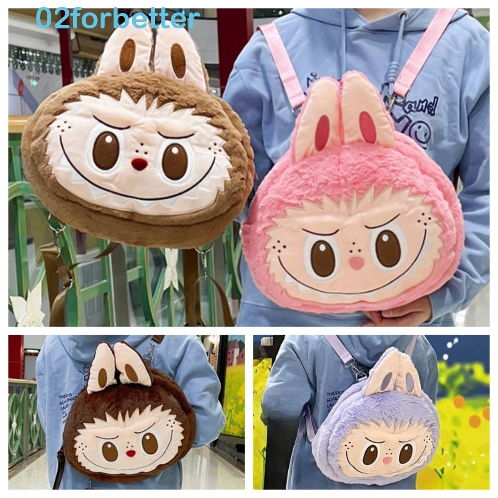 FORBETTER Labubu backpack, Mokoko Cute Plush Labubu Bag, Fashion ...