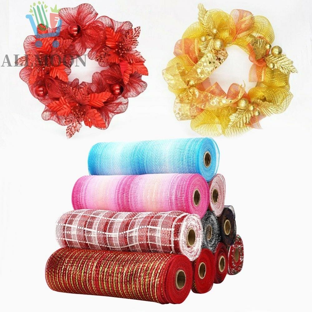 Packing Net Xmas Gift Wrapping Net DIY Ribbon For Making Wreaths 10 ...
