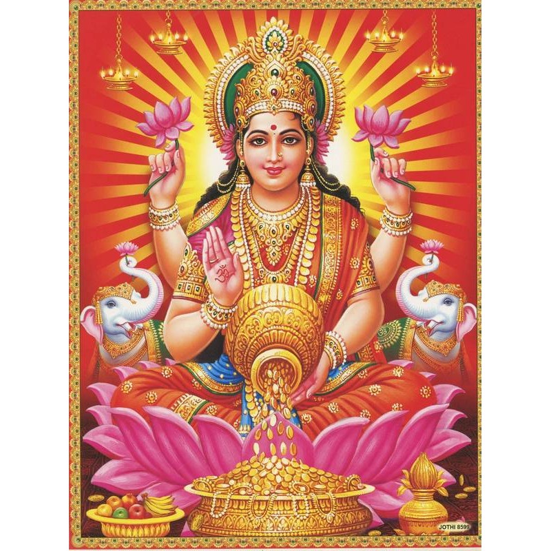 Lakshmi, Goddess of Wealth, Goddess lakshmi, Lakshmi Art, Hindu Goddess ...