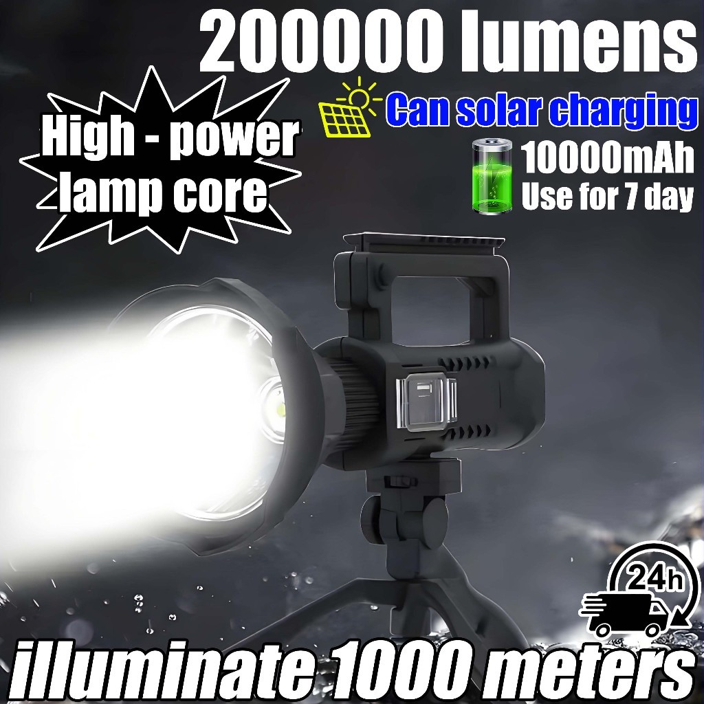 2025 New LED Super Bright Torch Light 200000 lumens Portable ...