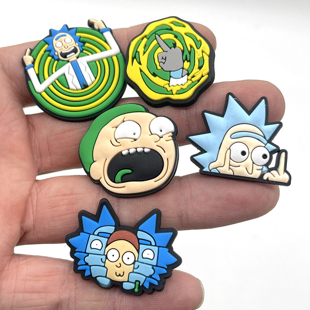 Rick Morty Detachable Hole Shoe Buckle Shoe Flower diy Zhibi Rick Morty ...