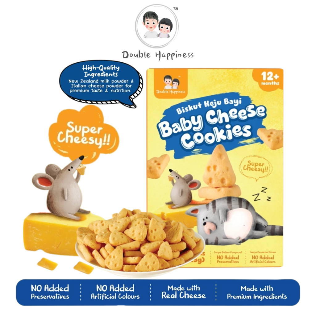 Double Happiness Baby Cheese Cookies 100G (12m+) | Shopee Malaysia