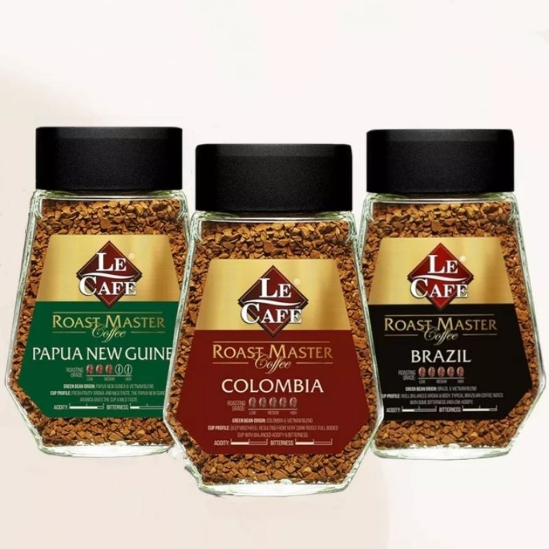 Le Cafe Roast Master Coffee Papua New Guinea / Columbia / Brazil ...