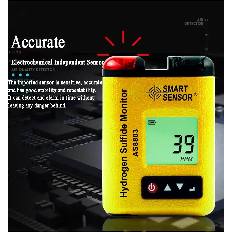 SMART SENSOR AS8803 Handheld High Precision Portable Hydrogen Sulfide ...