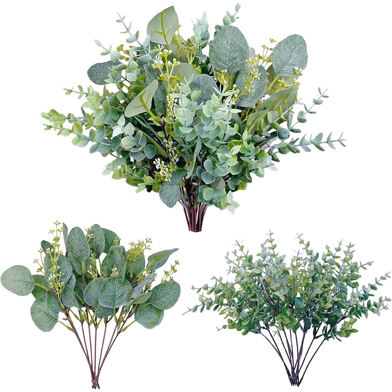 Ins Artificial Eucalyptus Leaves Realistic Greenery Faux Plants For ...