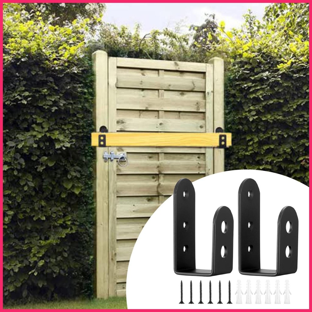 Doorricade Brackets Pack of 2 U Shaped Door Lock Bracket Screws ...