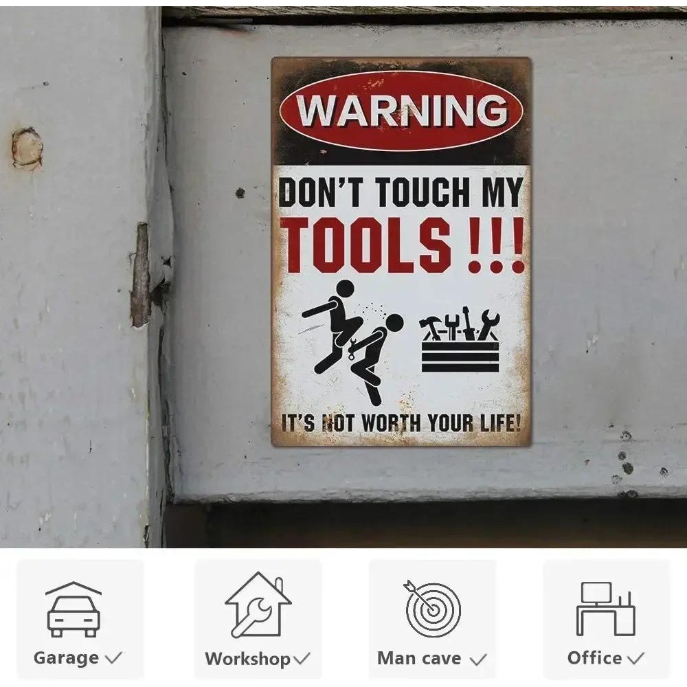 New ProductsVintage Sign Do Not Touch My Tools Aluminum Metal Sign for ...