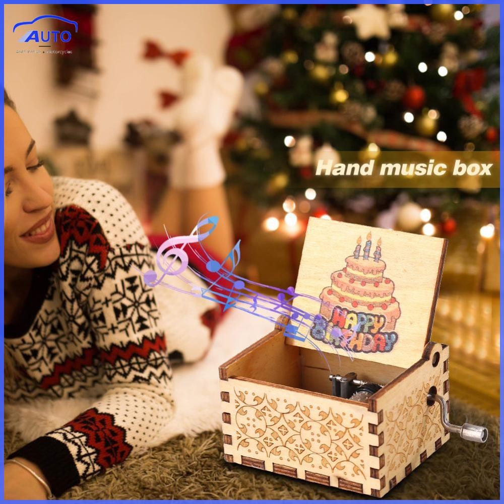 itechcool Wooden Elegant Music Box Manual Graduation Music Box for ...