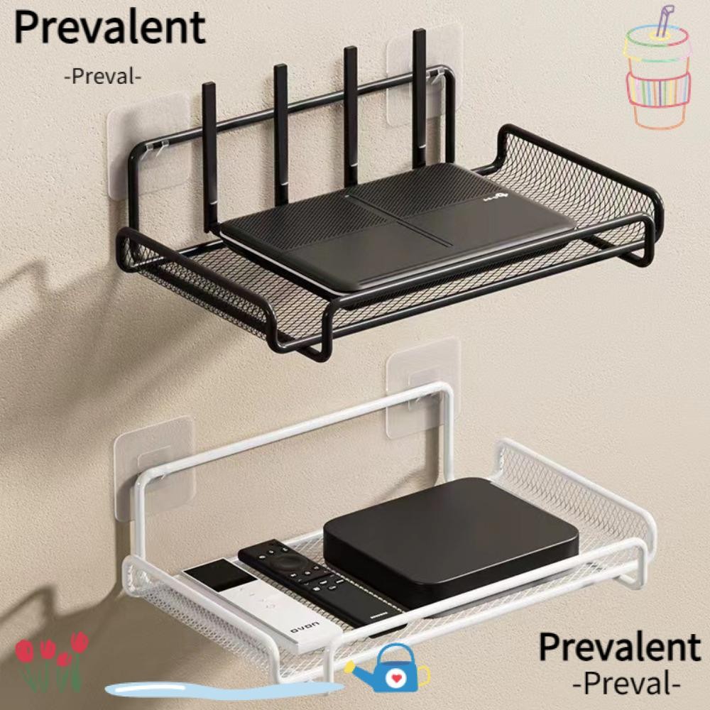 PREVAL Hanging Router Shelves, Multi-Use No-Drill Floating Wall Shelves ...
