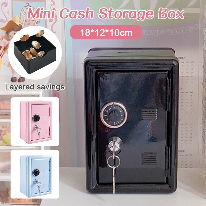 【Ship In 24H】Safety Box Portable Safe Box Mini Safe Box With Key Kids ...