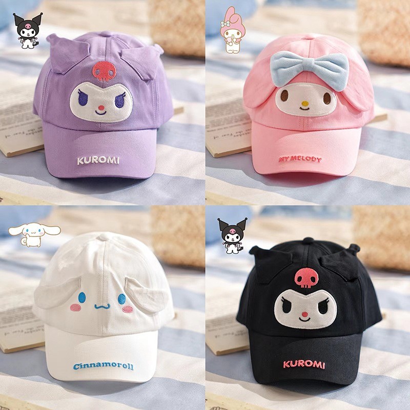 Cartoon Hello Kitty Kuromi My Melody Kawaii Sunscreen Girl Baseball Cap ...
