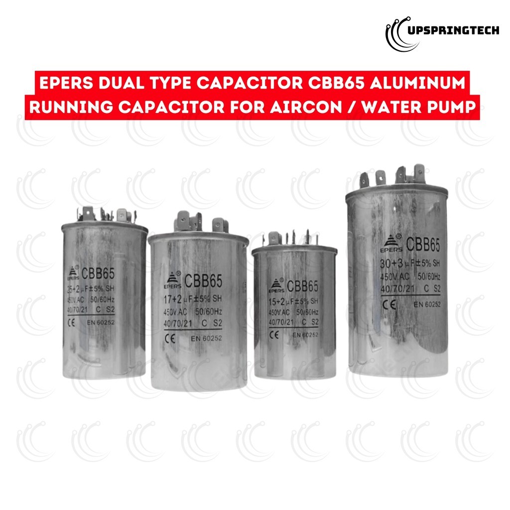 Epers Dual Type Capacitor CBB65 Aluminum Case Running Capacitor ...