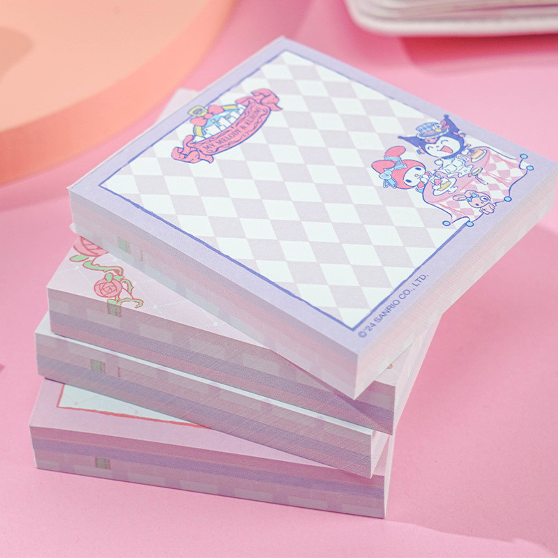 100pcs/set Sanrio Notepad Kuromi Melody Memo Note Paper | Shopee Malaysia