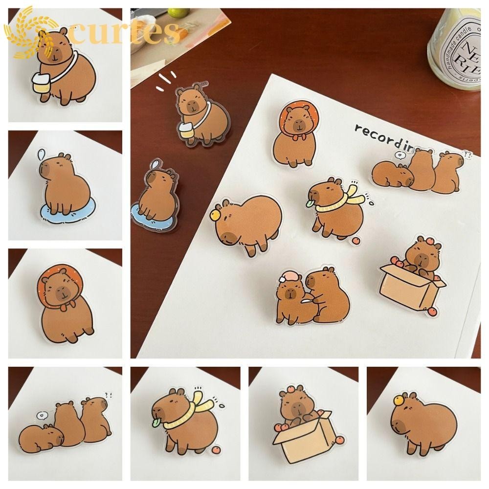 CURTES Capybara Brooch, Cute Kapibara Acrylic Capybara Pin, Exquisite ...
