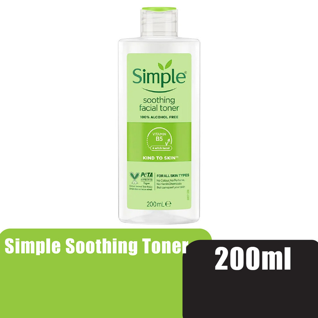 SIMPLE Kind To Skin Soothing Face Toner 200ml - Skincare Hydrating ...