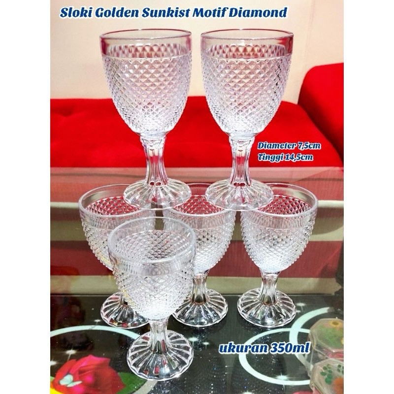 (NSP) Sloky/golden SUNKIST Crystal Clear Glass (SK 6015) PER SET (6 Pcs) | Shopee Malaysia